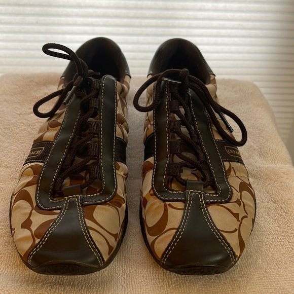 Coach | Shoes | Coach Insignia Tennis Shoes With Leather Accents | Poshmark